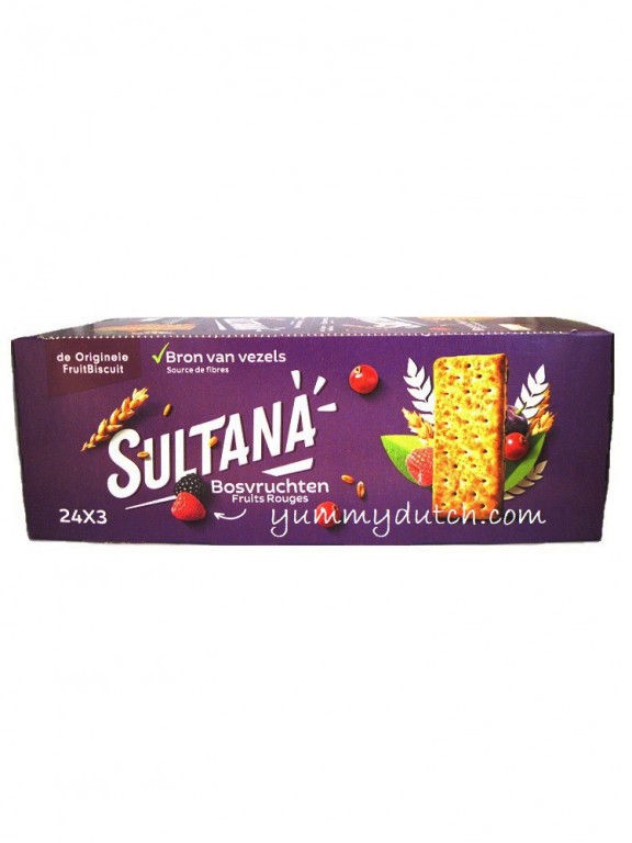 Sultana Fruit Biscuit Forest Fruits 24x3 Verkade | Yummy Dutch